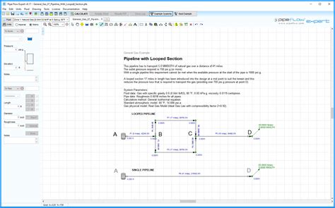 General Gas Pipeline With Looped Section