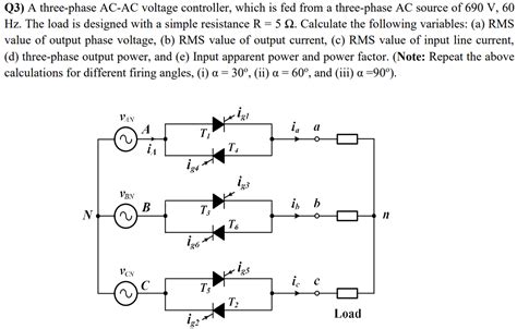 Solved A Three Phase AC AC Voltage Controller Which Is Chegg