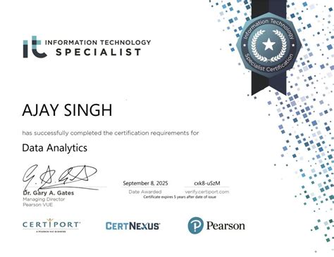 Dataanalytics Certification Itspecialist Continuouslearning Ajay