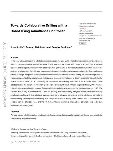 pdf towards collaborative drilling with a cobot using admittance