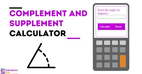 Complement And Supplement Calculator Online Calculatorshub