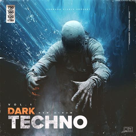 Dark Techno Cover Art Photoshop Psd