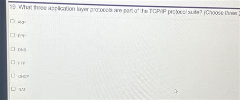Solved 19 ﻿what Three Application Layer Protocols Are Part