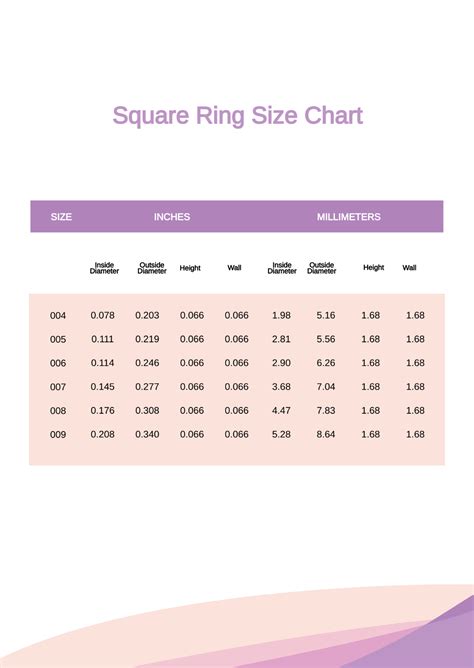 Free Square Ring Size Chart Template To Edit Online