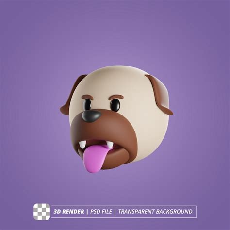 Premium Psd Dog 3d Render Isolated Images
