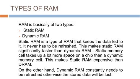 Topic 10 Random Access Memory Rampptx Data Storage And