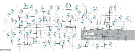 벡터 일러스트 레이 션 사람 아이콘을 포함 하는 추상 소셜 네트워크 계획의 서로에 연결 복잡성에 대한 스톡 벡터 아트 및 기타 이미지 복잡성 조직 조직된 단체