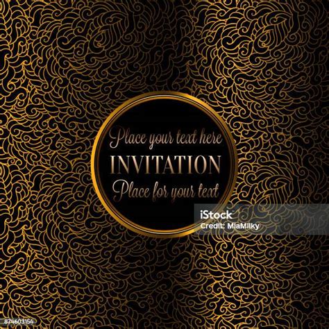 골동품 럭셔리 블랙 골드 빈티지 프레임 빅토리아 배너 낭만적인 배경 만든 깃털 벽지 장식 초대 카드 바로크 스타일 패션 패턴 골동품에 대한 스톡 벡터 아트 및 기타 이미지