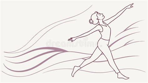 Stylized Dancer Figure Illustration Symbolizing Movement Grace Performance Art Vector Design