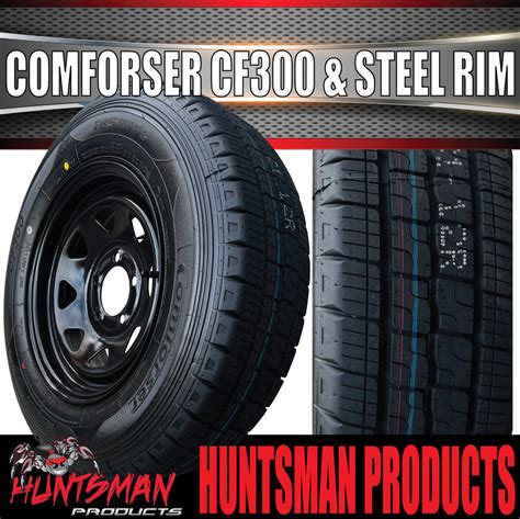 14x6 And 195r14c Ford Pattern Trailer Caravan Black Sunraysia Wheel Rim