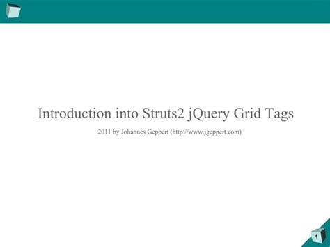 Introduction Into Struts2 Jquery Grid Tags Odp