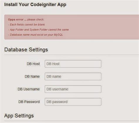 Steps To Develop A Web Installer For A Codeigniter Application PHP CMS Framework