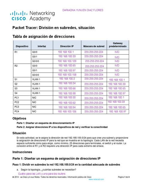 11 7 5 packet tracer subnetting scenario es xl descargar gratis pdf