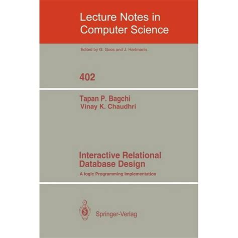 Lecture Notes In Computer Science Interactive Relational Database Design A Logic Programming