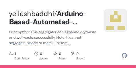 Github Yelleshbaddhiarduino Based Automated Waste Segregator