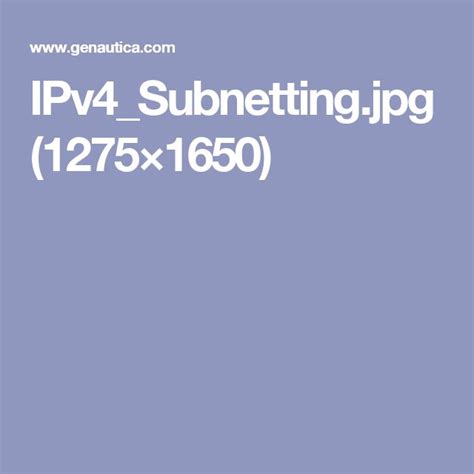 Ipv4 Subnetting Diagram
