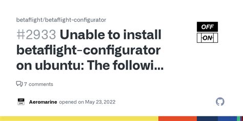 Unable To Install Betaflight Configurator On Ubuntu The Following Packages Have Unmet