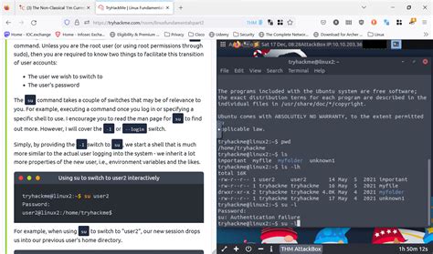 Linux Part 2 Task 5 Authentication Error Rtryhackme