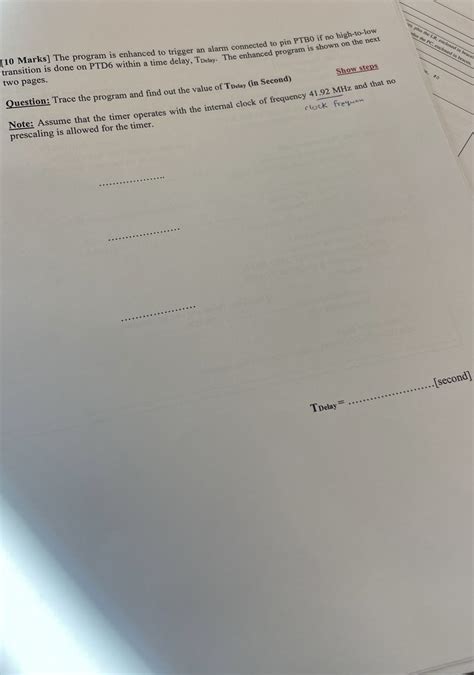 solved [10 ﻿marks] ﻿the program is enhanced to trigger an