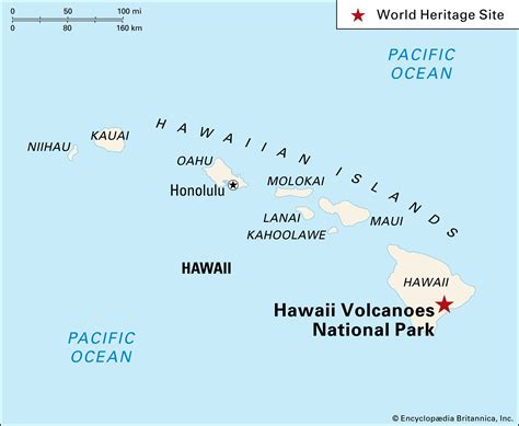 Hawaiian Volcanoes Map