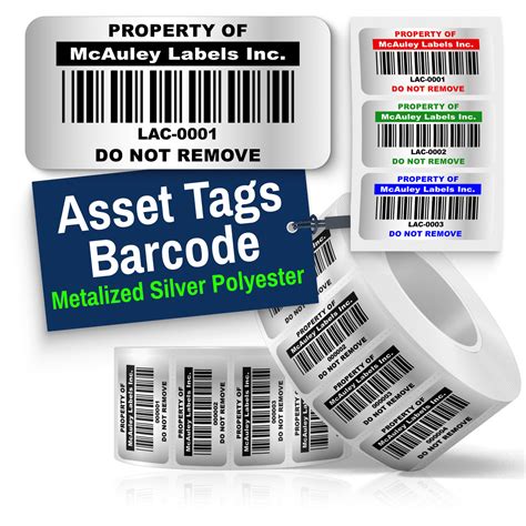 Asset Tags For Equipment Durable Barcode Id And Qr Labels