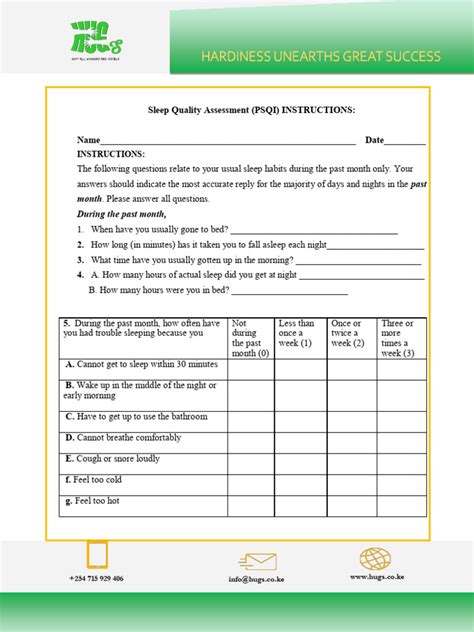 Sleep Quality Assessment Pdf Sleep Determinants Of Health
