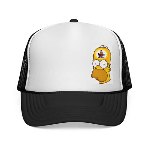 Homer Simpson Trucker Cap Funny Cartoon Dad Hat Etsy