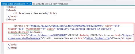 How To Embed A Video From Vimeo Life In Coding