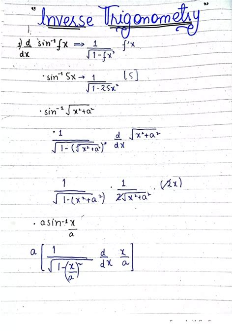 Inverse Trigonometry Trigonometry Cheat Sheet Stuvia Us