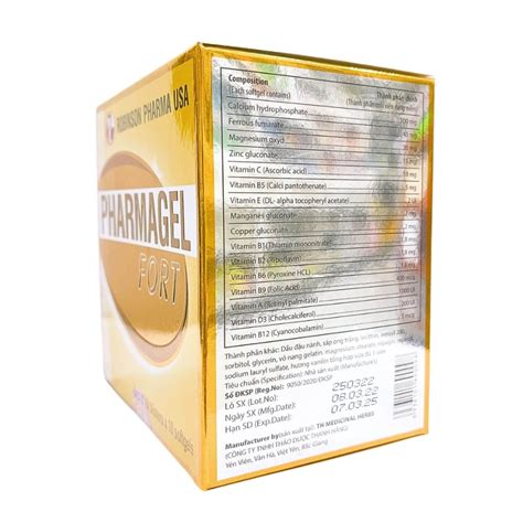 Pharmagel Fort Bổ Sung Vitamin Và Khoáng Chất Cho Cơ Thể Hộp 100 Viên