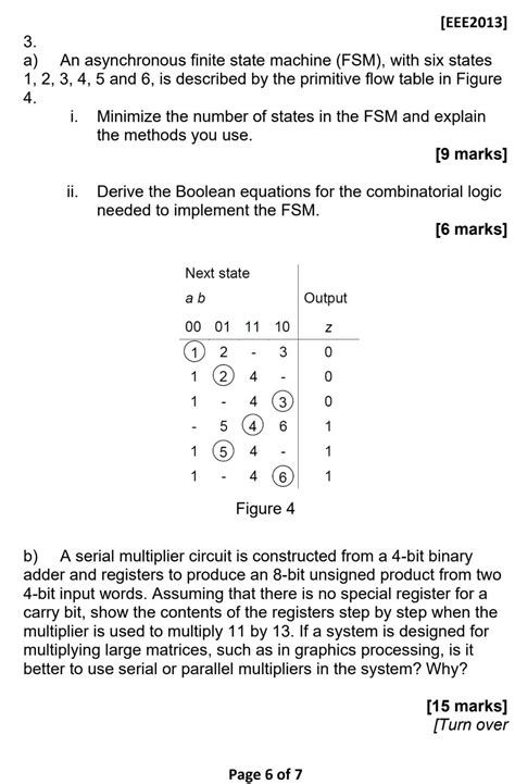 Solved Eee2013 3 A An Asynchronous Finite State Machine