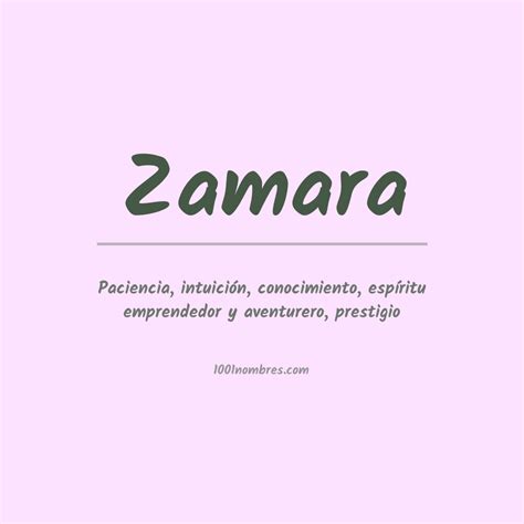 Significado Del Nombre Zamara
