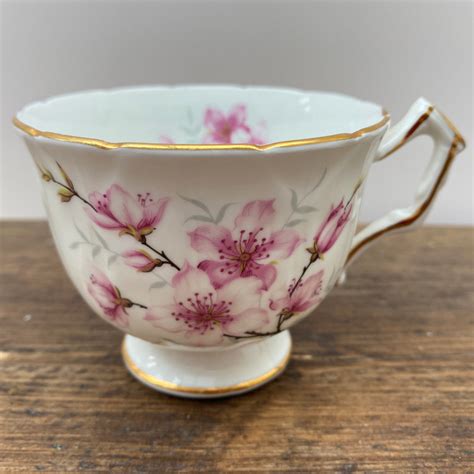 Aynsley Unknown Pattern Code 306 Pink Cherry Blossom Tea Cup Mrpottery