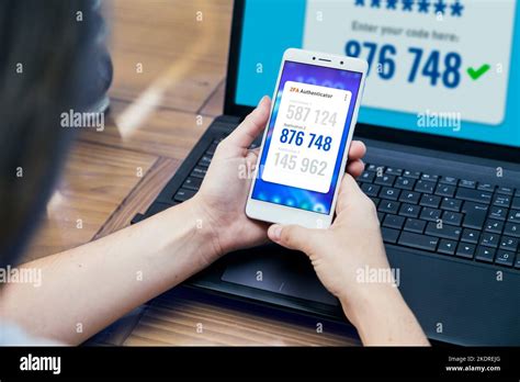 2fa Two Factor Authentication On Laptop Computer And Mobile Phone App