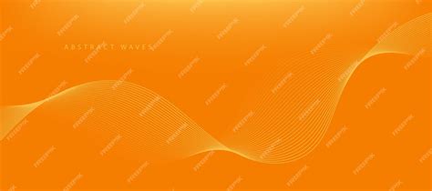Premium Vector Abstract Orange Gradient Background With Waves
