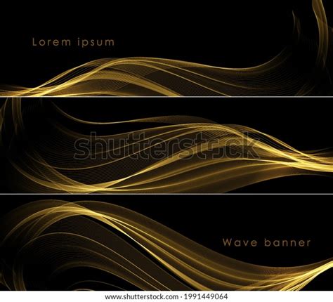 Vector Abstract Golden Lines On Black Stock Vector Royalty Free Shutterstock