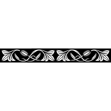 Elegant Floral Border In Black And White Art Nouveau Style 67379393