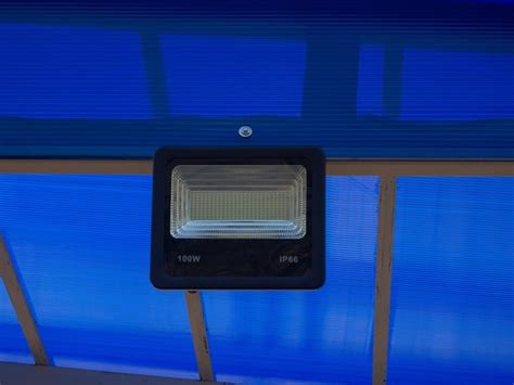 Premium Photo Spotlight At The Beach Bar Lighting Device Turned Off