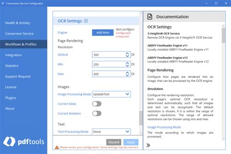 Configure OCR Pdftools Developer Documentation