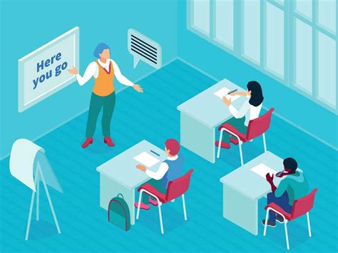 Language Class Isometric Background 25802699 Vector Art At Vecteezy