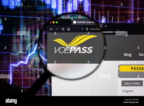 Voepass Linhas Aéreas Company Logo On A Website With Blurry Stock