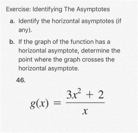 Solved Exercise Identifying The Asymptotes A Identify The