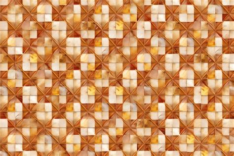 Premium Ai Image Seamless Tileable Pattern Of Geometric Shapes In Brown And White Colors
