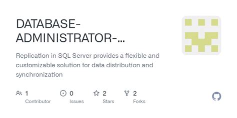 Github Database Administrator Projectsdatabase Replication Replication In Sql Server