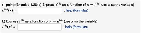 Solved Point Exercise A Express D As A Chegg Com