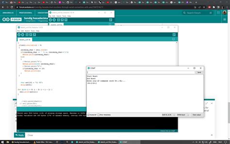Sendig Hexadecimal Numbers Through Serial Connection With Uno