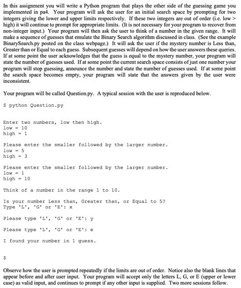 Solved In This Assignment You Will Write A Python Program Chegg Com