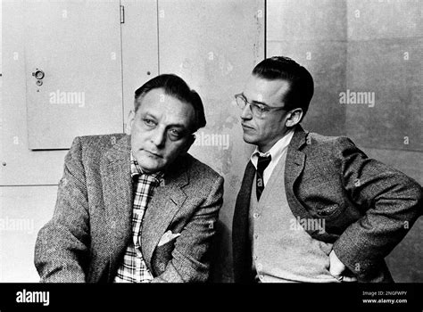 Frederick Loewe Composer Left And Alan Jay Lerner Lyricist And