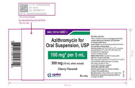 Azithromycin Oral Suspension Fda Prescribing Information Side