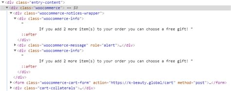 Php Display Message Based On Cart Items Count In Woocommerce Cart